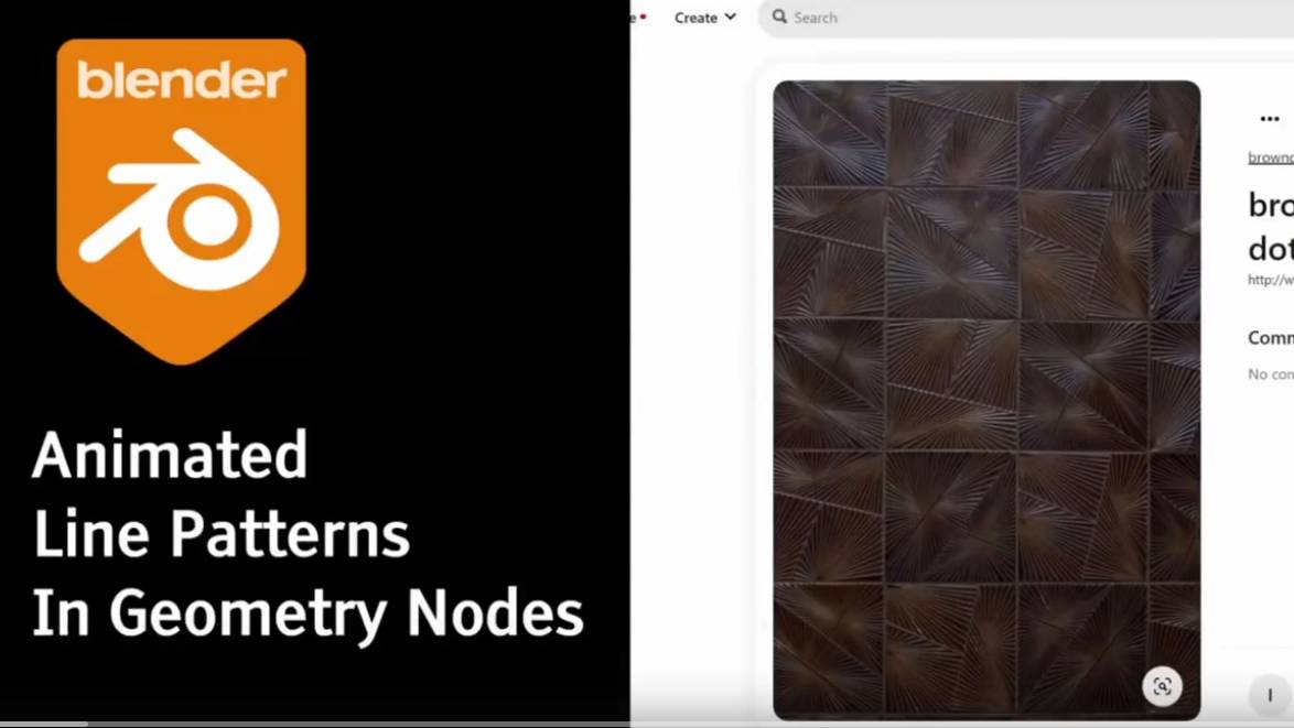 Animated line patterns 49(Анимированные линейные узоры)Geometry Nodes
