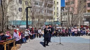 "Герой туьунан ырыа" (Песня о герое) на открытии памятника Герою Советского Союза Ф.К. Попову