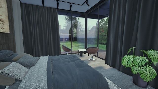 Мастер спальня с террасой