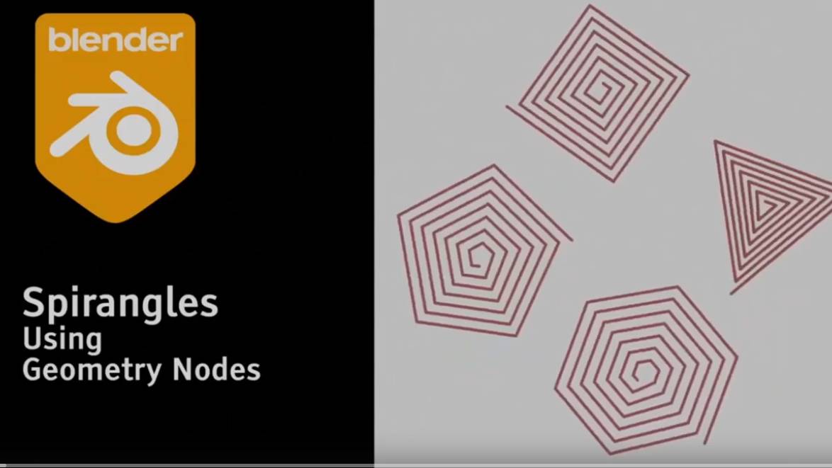 Spirangles with geometry nodes 47(Спиралеобразные фигуры с геометрическими узлами)