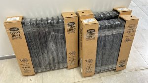 Стальной трубчатый радиатор RIFAR TUBOG 3057 нижнее подключение черный матовый