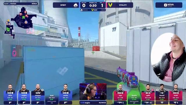 Полный Матч - ПОЛУФИНАЛ! Vitality vs Spirit - Official Highlights - BLAST Premier Rivals 2025