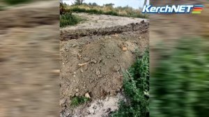 Туристы увидели в траншее на Митридате кости