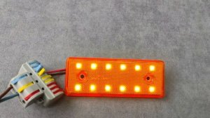 Фонарь габаритный LED 12 желтый 112*42мм  083-0021