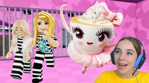 ПОБЕГ ОТ БАЛЕРИНА КАПУЧИНО ТЮРЬМЫ в ROBLOX! С АЛЁНОЙ