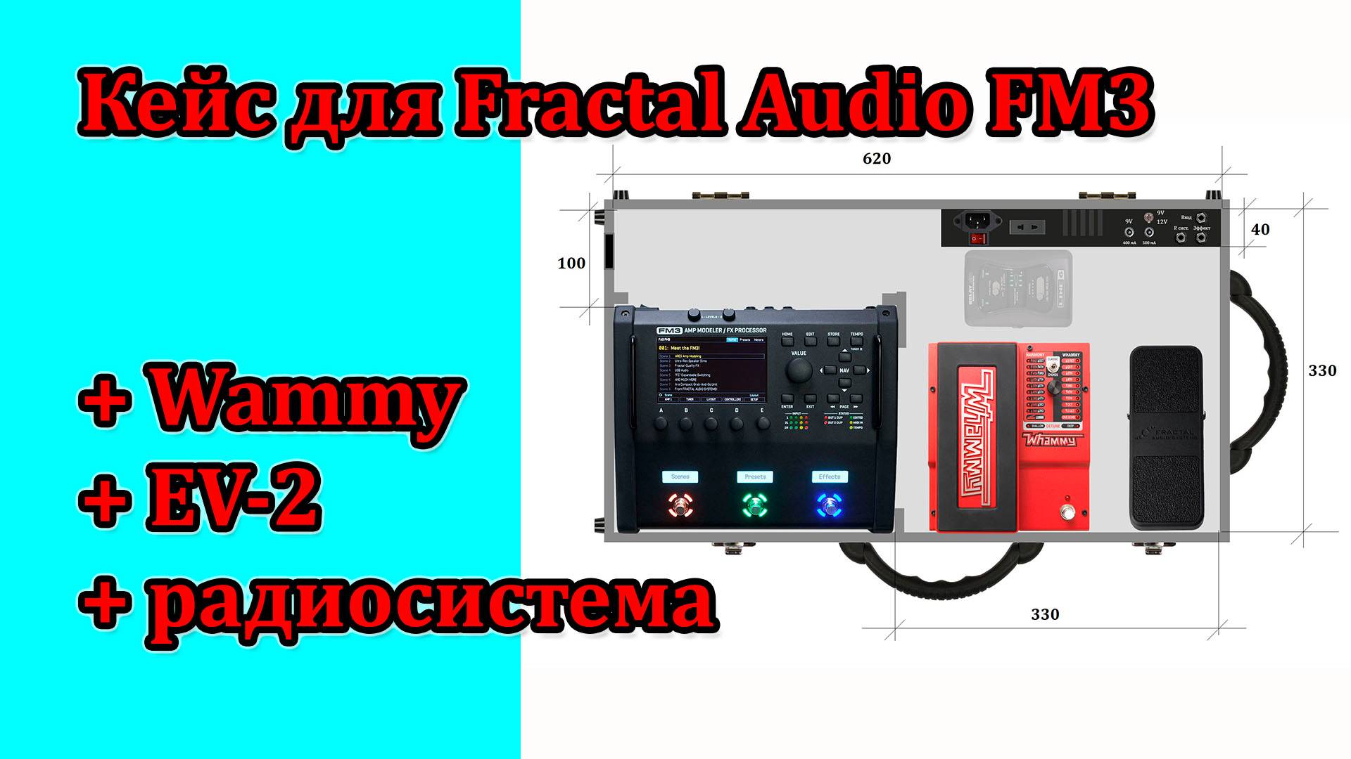 Кейс для Fractal Audio FM3 + Wammy + EV2 + радиосистема. Мастерская Велимир. Custom nade.