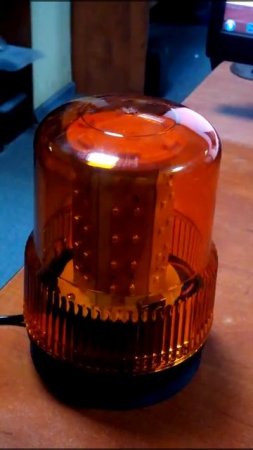 Маячок проблесковый желтый 12-24 V (пр-во Турция)