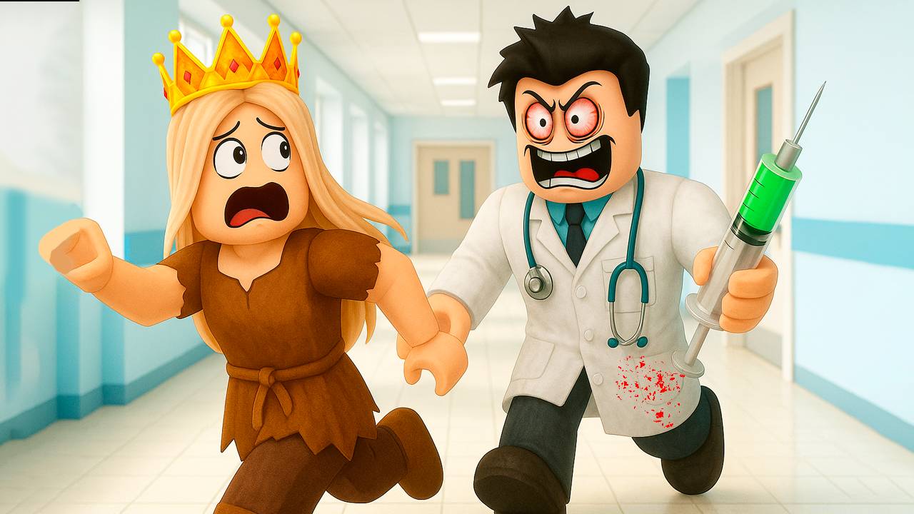 БЕЗУМНЫЙ ДОКТОР ХОТЕЛ ПОСТАВИТЬ МНЕ УКОЛ 😱 роблокс