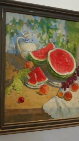 ДЫНИ И АРБУЗЫ ИЗ ВЫСТАВКИ ГАЛИНЫ РЕМЕЗОВОЙ - АРТ 🎨 ГАЛЕРЕЯ ГЛАВНЫЙ ПРОСПЕКТ - ЕКАТЕРИНБУРГ май 2022