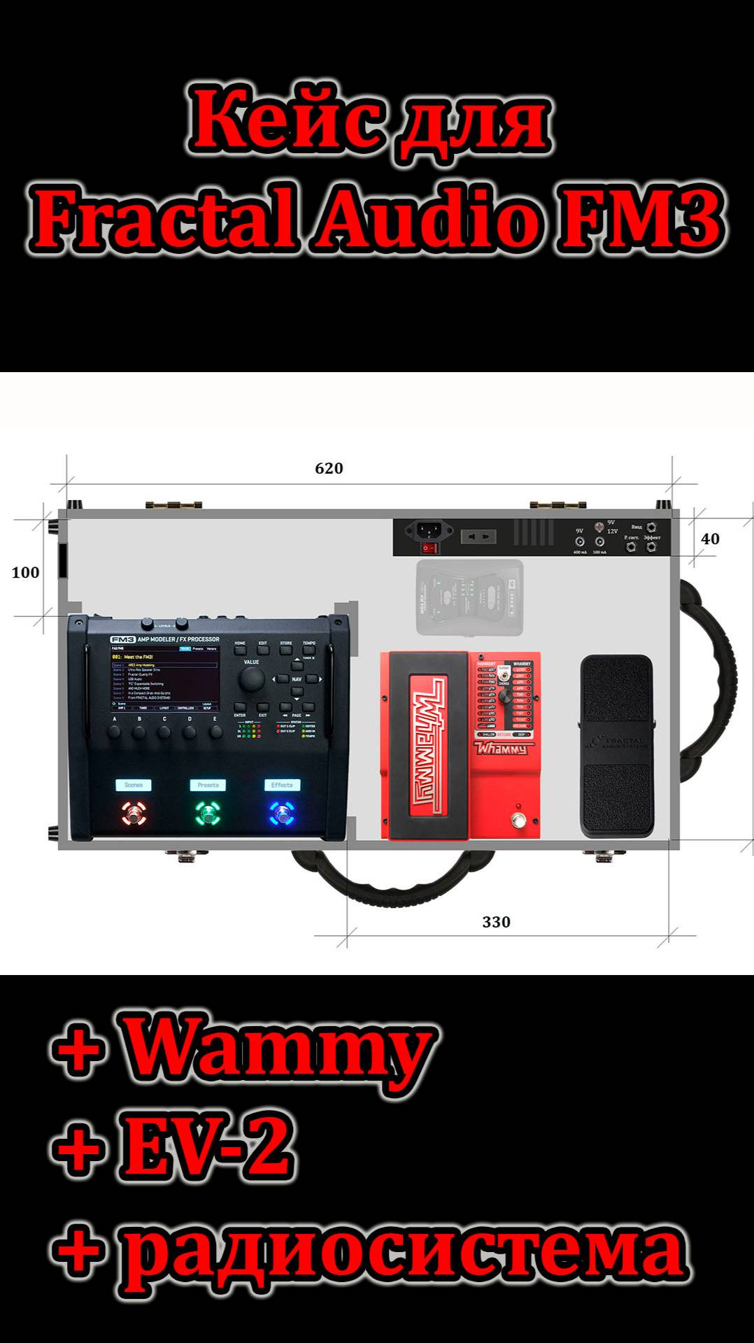 Кейс для Fractal Audio FM3. Custom made. Мастерская Велимир