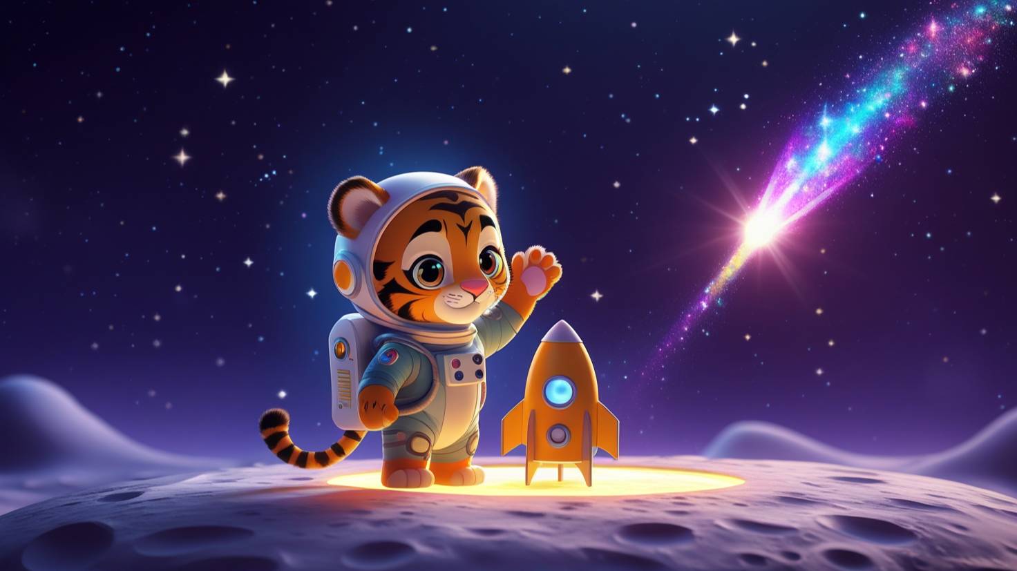 Сказка на ночь: "Тигрёнок и звёздный след"