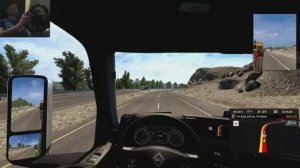 Понедельник день тяжелый -  American truck simulator - 023 - на руле MOZA R5