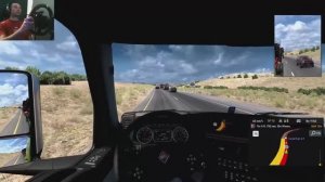 Поездка вдвоем -  American truck simulator - 025 - на руле MOZA R5