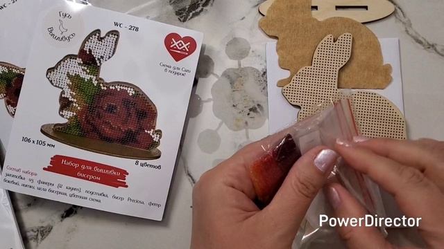 21-05-2025 Обзор набора/Гусь вышивусь/ бисерные пасхальные на деревянной основе