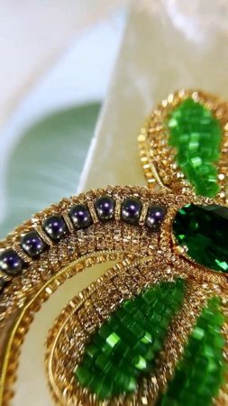 Серьги Стрекозы. Золотное шитье, вышитые украшения ру?