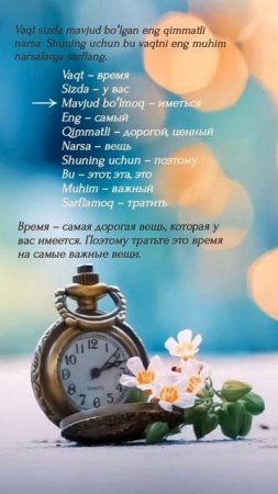 Узбекский язык. Учим слова из предложения на узбекском языке. O‘zbek tili.