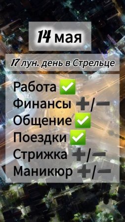 Лунный день 14 мая 2025 года