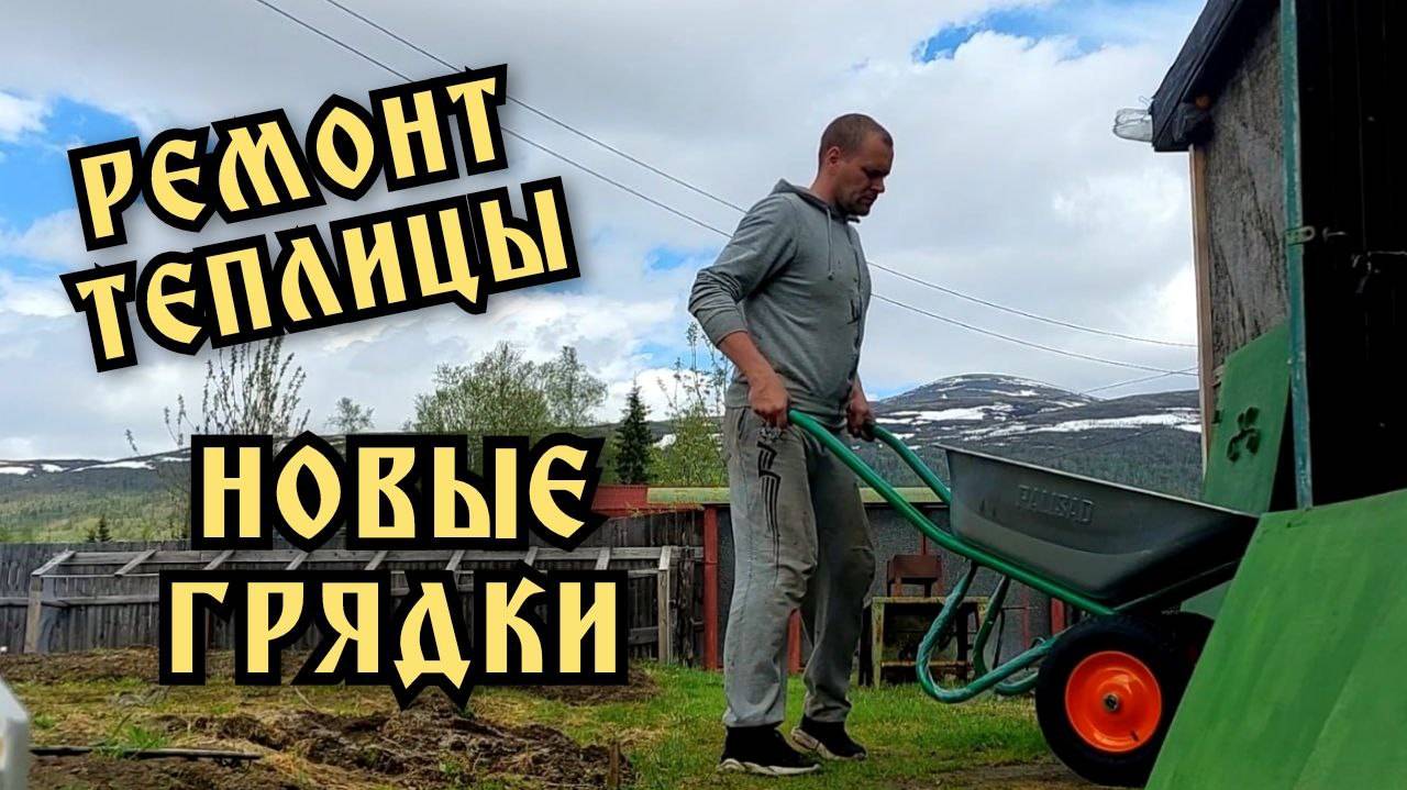 На даче.Томаты в теплице. Ремонт теплицы. Грядки в теплице своими руками