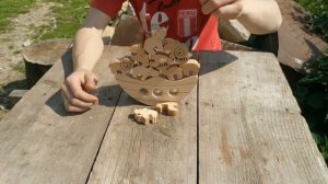 Балансир "Ковчег" Wooden balancing pyramid "Ark", Educational Toys, Wooden blocks