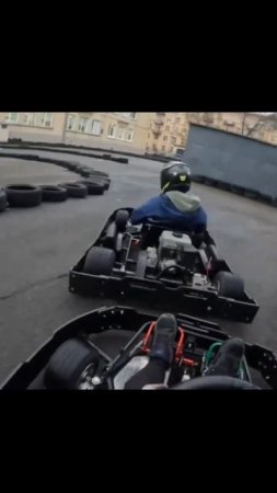 Парный дрифт на картинге #shortvideo #automobile #karting #gokart #snow #crash