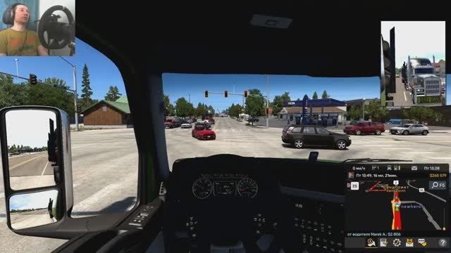 Работа без выходных - American truck simulator - 020 - на руле MOZA R5