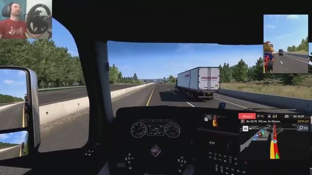 На работу как на праздник -  American truck simulator - 021 - на руле MOZA R5