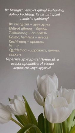 Узбекский язык. Учим слова из предложений на узбекском. Oʻzbek tili.