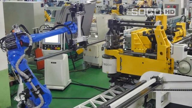 Гибка прямоугольных труб 80х40 плашмя и на ребро на трубогибе SOCO SB-90x8A-MRV