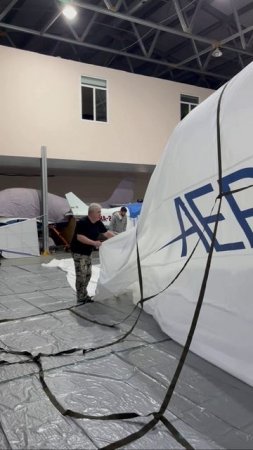 Наполнение дирижабля AERONOVA гелием