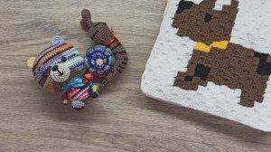 СП   ОСТАТКИ ПРЯЖИ В ДЕЛО   МОЙ ПЛЕД И ДВЕ ИГРУШЕЧКИ