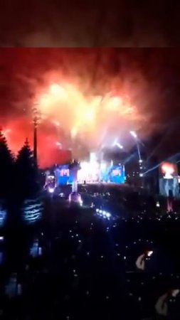 Новогодний Салют с крыши сцены на Поклонной Горе 2018 г.