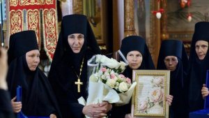 В Магдалининском монастыре поздравили игумению Тавифу с днем тезоименитства