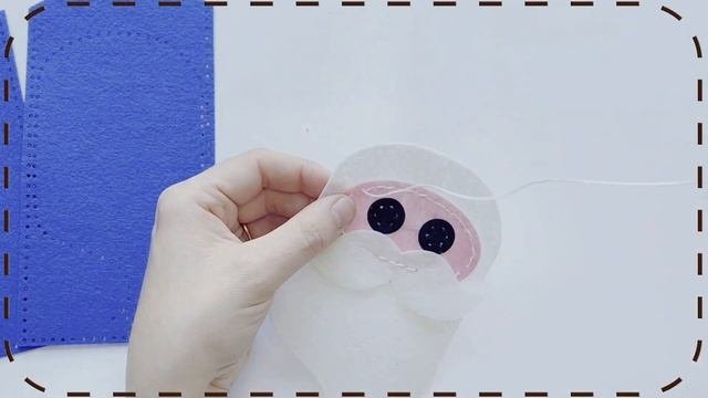 Фетровая упаковка для шоколада "Дед Мороз"