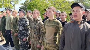 Торжественное закрытие учебных полевых сборов допризывной молодежи.
