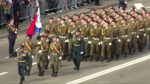 Парадный расчет Военного учебного центра КузГТУ принял участие в параде Победы