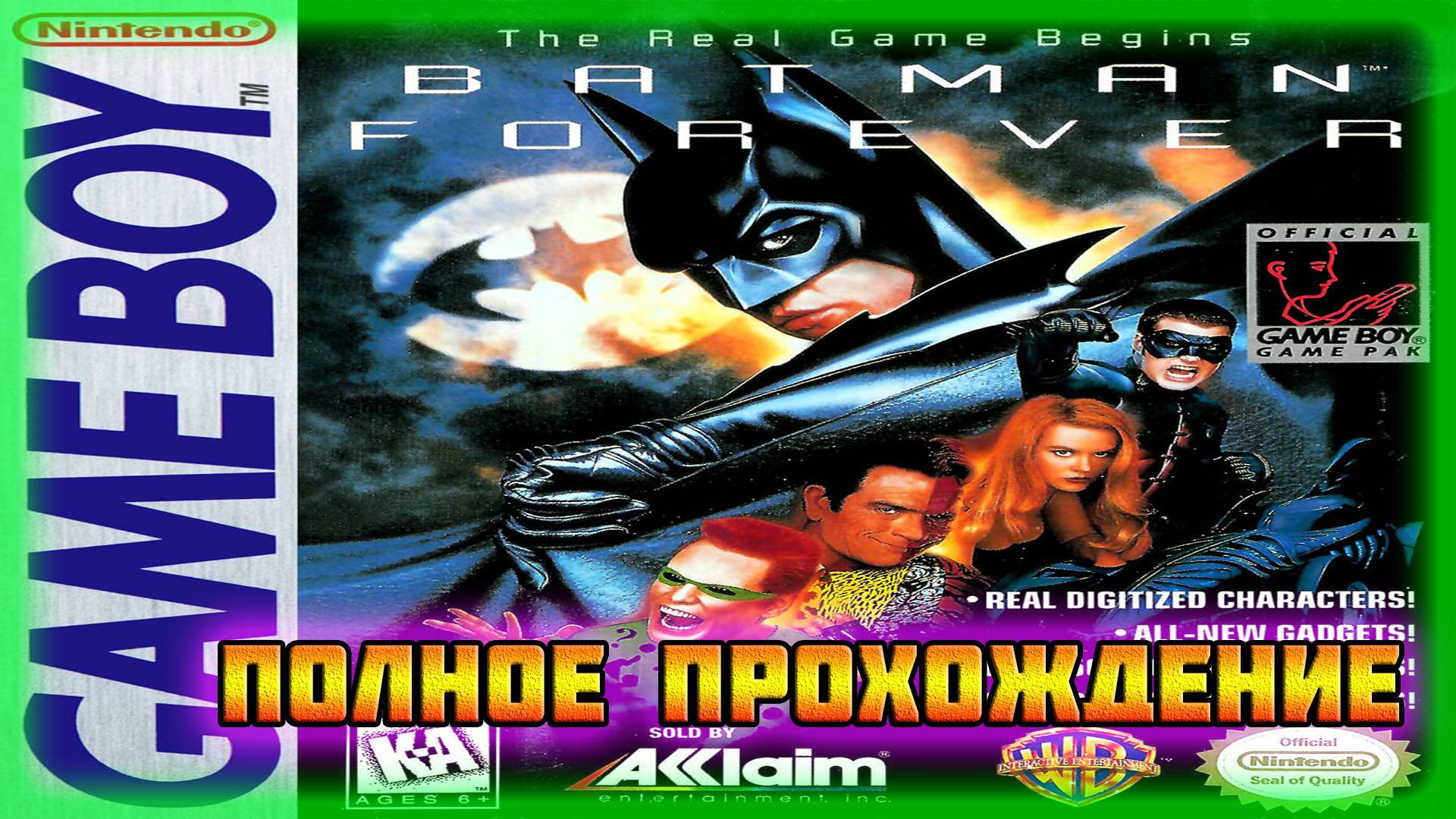 Batman Forever (Game Boy)-Полное Прохождение (Normal Difficulty).