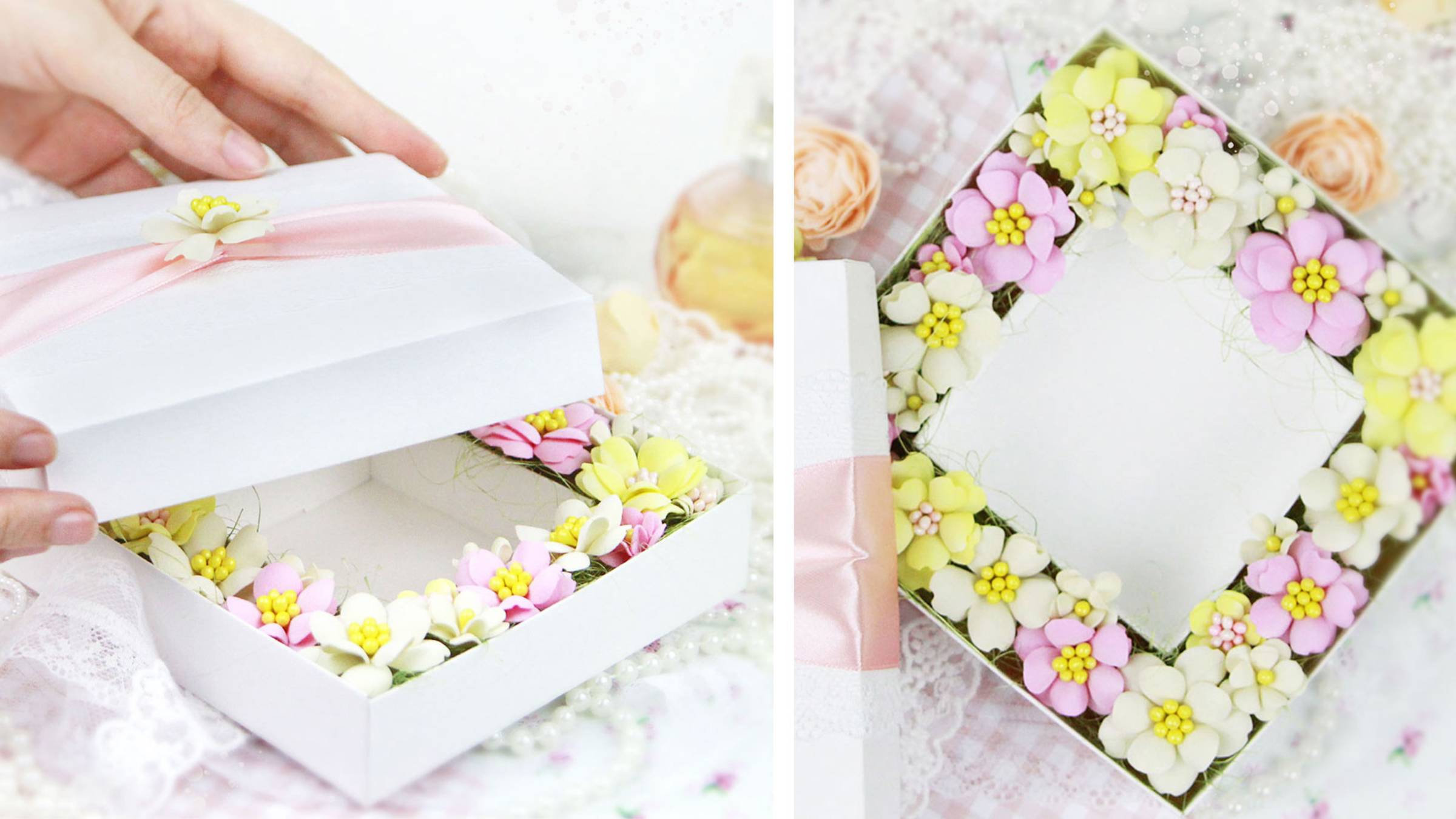 Подарок своими руками 🎁 Оригинальная коробочка с цветами для небольшого сюрприза или денег 🌸