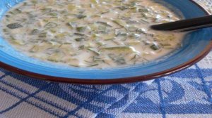 Окрошка на йогурте и лимонном соке