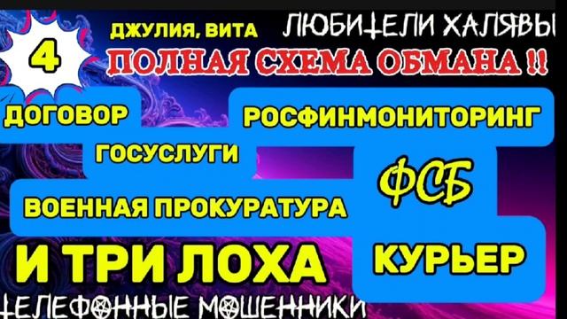 💫🌞 ДЖУЛИЯ, ВИТА. ПОЛНАЯ СХЕМА ОБМАНА - 4 | ТЕЛЕФОННЫЕ МОШЕННИКИ