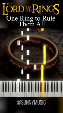 One Ring to Rule Them All (Властелин колец) 【 Music Box / SHORTS 】 #TheLordoftheRings #Synthesia