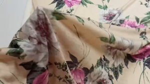 36-3795 Трикотаж тонкий цветочный принт