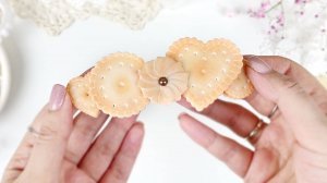 Украшения для волос ручной работы 🌸 Заколка с печеньем из фоамирана с нуля своими руками