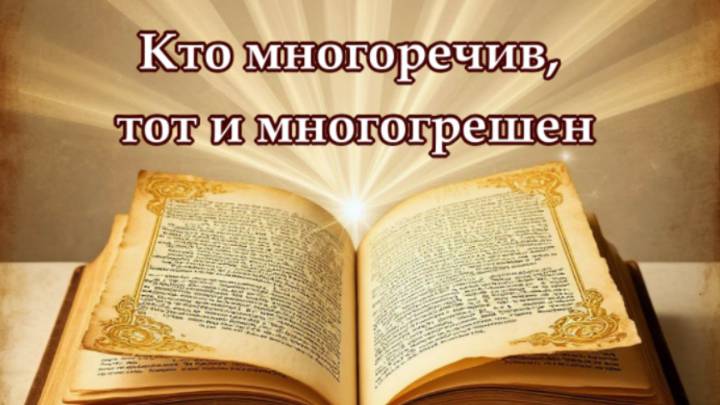 КТО МНОГО ГОВОРИТ, ТОТ МНОГО ГРЕШИТ