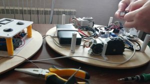 Сборка робота. Два Arduino, один Orange PI и сонар в довесок. Теперь с питанием всё хорошо!