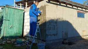 Сарай в модных тонах. Обработали сад.