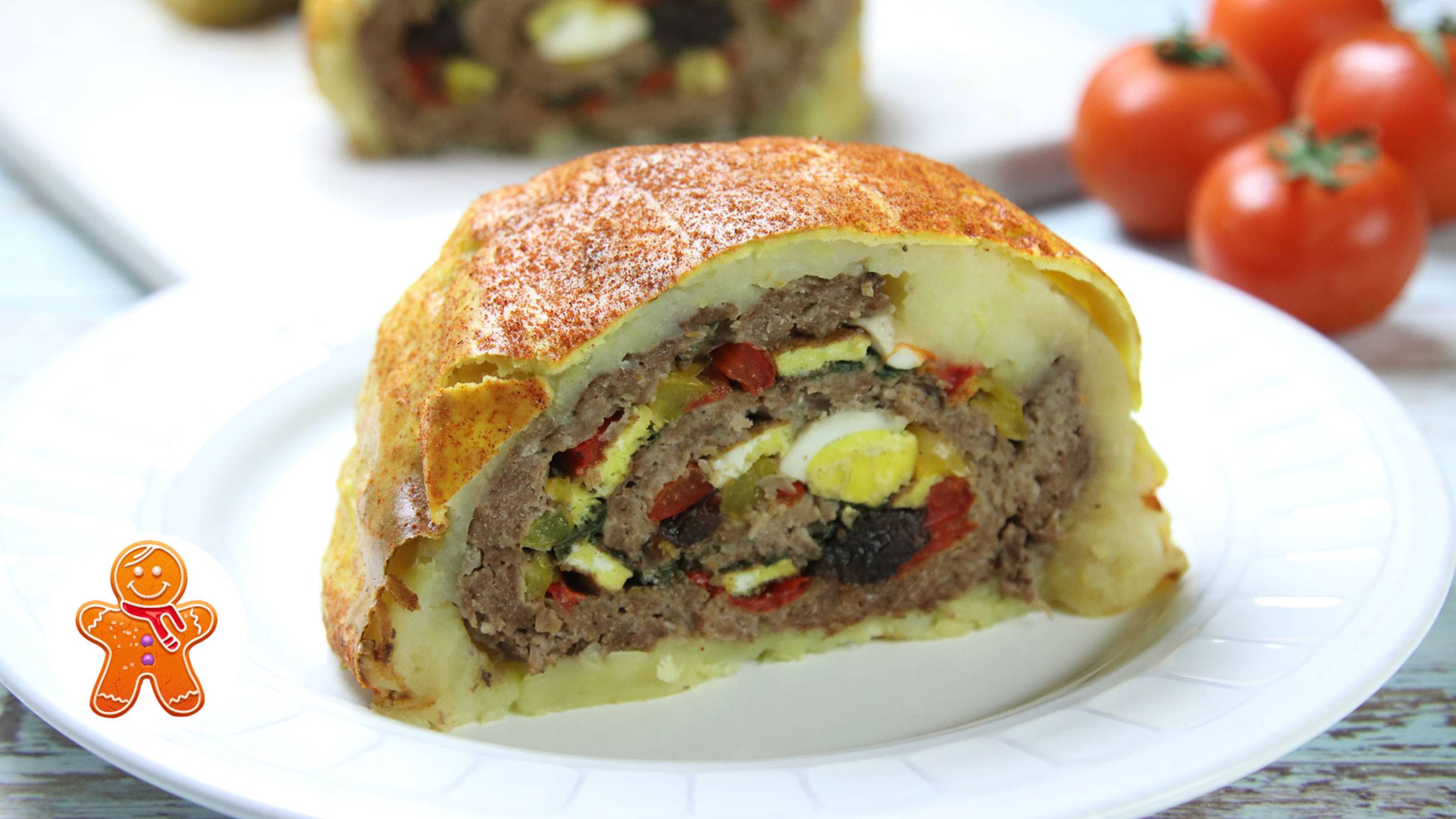 Мясной рулет в картофельной шубке на праздничный стол