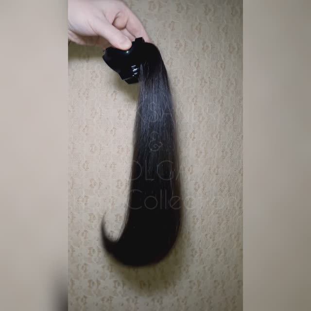 Объёмный ХВОСТ на крабе #накладнойхвост #натуральныйхвост #крабдляволос #изделияизволос #постиж