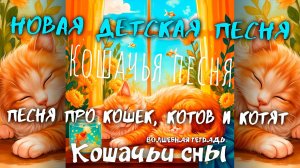 Волшебная тетрадь. "Кошачьи сны". Новая детская песня про кошек, котов и котят. Песня для детей.