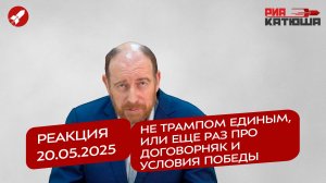 Реакция 20.05.2025 Не Трампом единым, или еще раз про договорняк и условия Победы