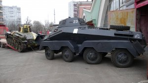 Процесс затягивания на выставку "Моторы Войны"танка Чи-Ха, выставка "Моторы Войны", 8 февраля 2025